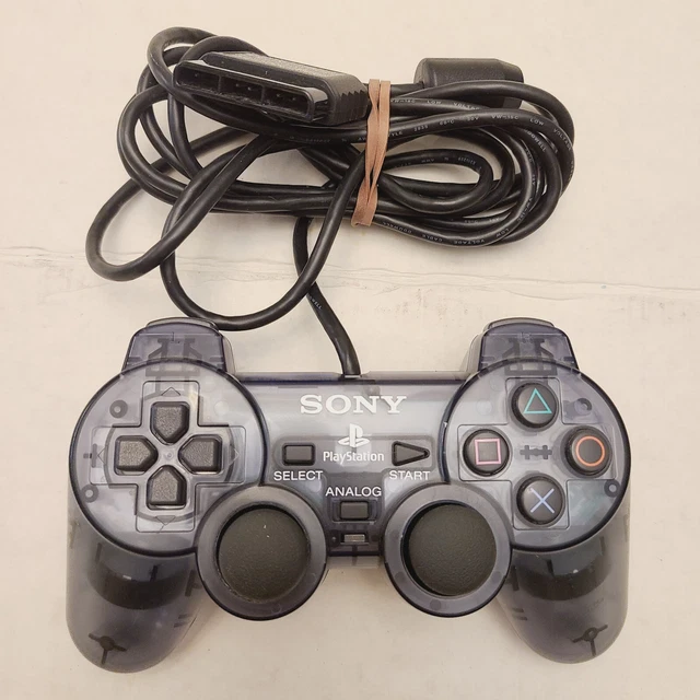 OFFICIAL SONY PLAYSTATION 2 Clear Smoke Black Dual Shock 2 Controller ...