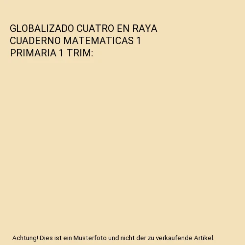 GLOBALIZADO CUATRO EN Raya Cuaderno Matematicas 1 Primaria 1 Trim EUR ...