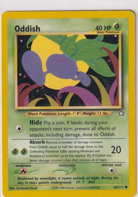 POKEMON CARTE TRADING Card Neo Genesis No. 68/111 Oddish Anglais EUR 1 ...