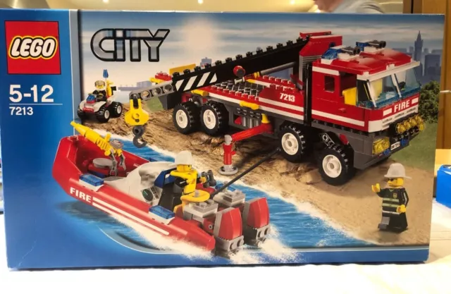 LEGO CITY 7213 Off road Fire Truck and fireboat. Complete, Boxed ...