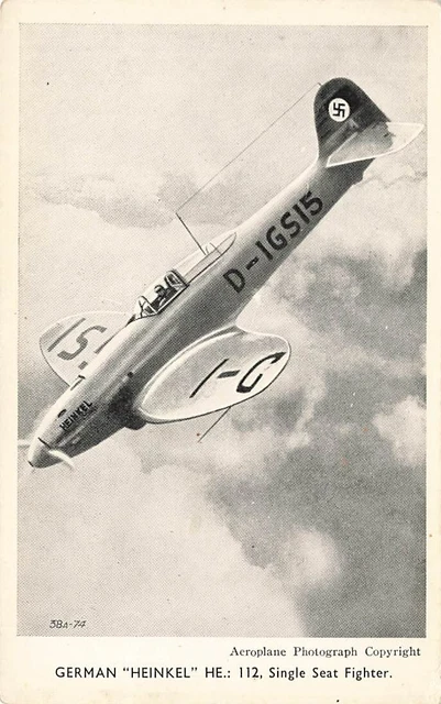 2 GERMAN MESSERSCHMITT ME109 & HEINKEL HE 112 Military Aircraft Photo ...