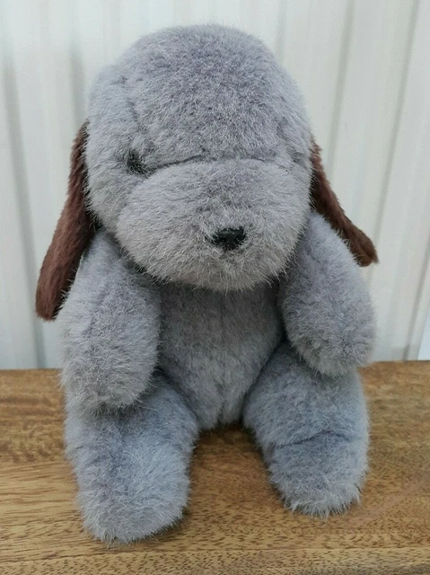CHAD VALLEY 1970 Vintage Grey Plush Dog Soft Toy (8”) £19.99 - PicClick UK