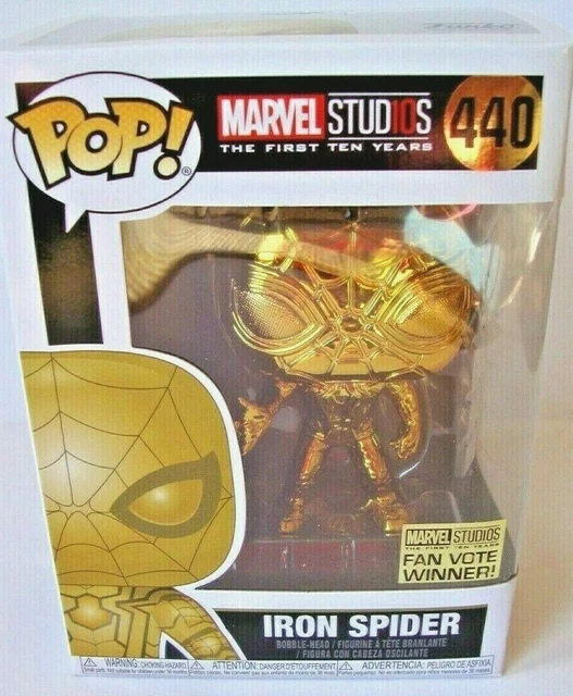 FUNKO POP! MARVEL Studios - The First Ten Years - Gold Iron Spider #440 ...