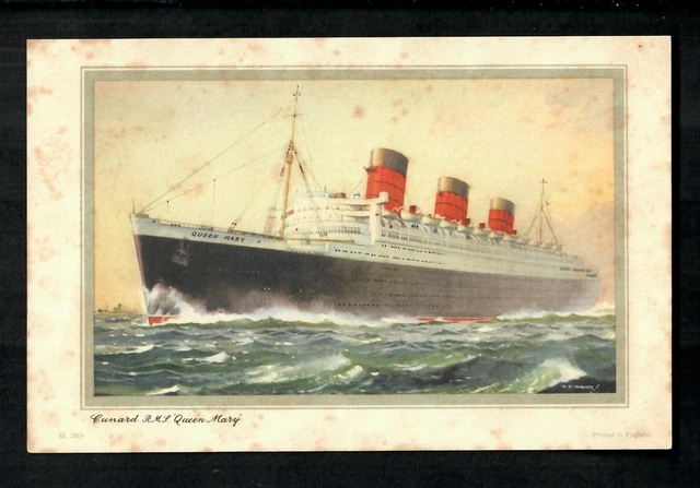 CUNARD LINE RMS Queen Mary Abstract Of Log Card £5.00 - PicClick UK