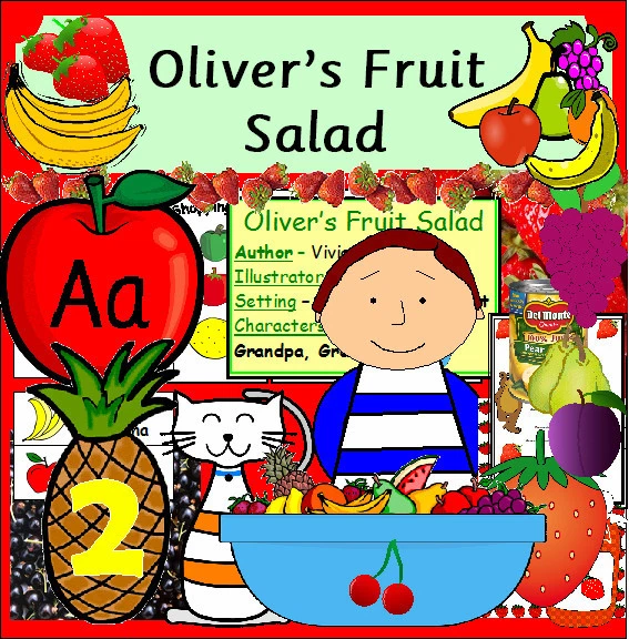 OLIVER'S FRUIT SALAD STORY TEACHING RESOURCES KS1 EYFS HEALTHY EATING ...