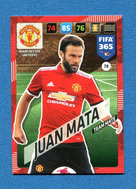 FIFA 365 2018 -Adrenalyn Panini- Card TEAM MATE 78 - MATA - MANCHESTER ...
