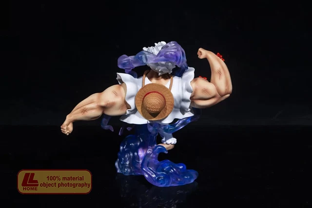 ANIME ONE PIECE Monkey D Luffy muscle Sun God Nika Gear 5 PVC Figure ...