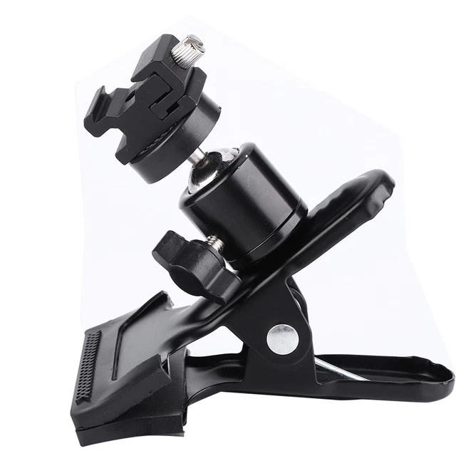 VERSATILE METAL PHOTO Clamp with 1/4'' Thread & Cold Shoe Bracket $26. ...