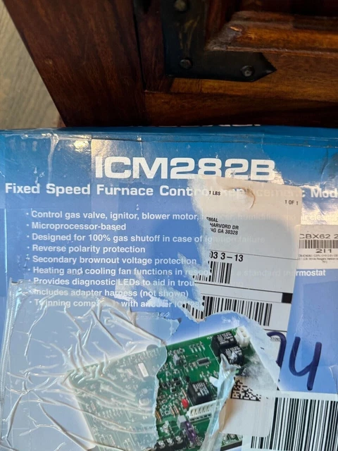 ICM CONTROLS ICM282B Fixed Speed Furnace Control Replacement Board (NEW ...