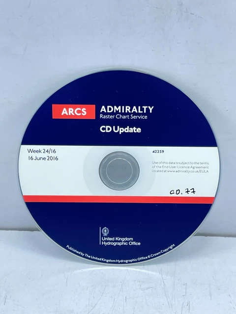 ADMIRALTY ARCS CD Update Raster Chart Digital Official Maritime 24/16 ...