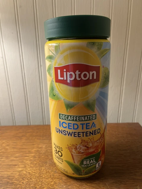 LIPTON BLACK ICED Tea Mix Decaffeinated Unsweetened 30 Qt Instant ...