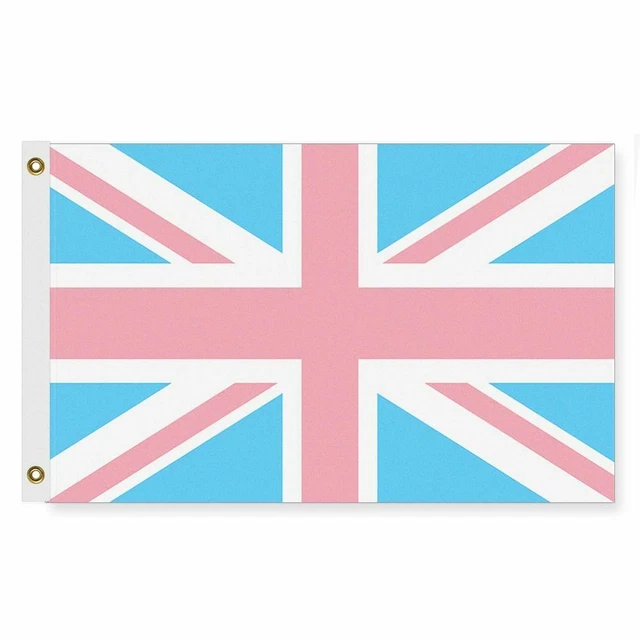UK TRANS PRIDE Flag - LGBTQIA Transgender Equality Union Jack - England ...
