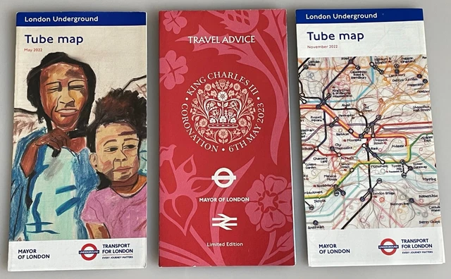 LONDON UNDERGROUND TUBE map King Charles III coronation LIMITED EDITION ...