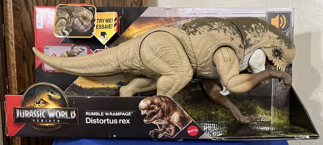 JURASSIC WORLD REBIRTH Rumble ‘N Rampage DISTORTUS REX Mattel 2025 D ...