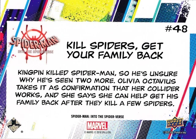 #48 KILL SPIDERS GET FAMILY BACK 2022 Spider-Man Into Spider-Verse RED DOC OCK £3.98 - PicClick UK