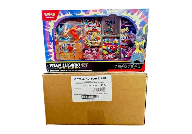 POKÉMON MEGA EVOLUTION Mega Lucario EX Figure Collection Box Sealed ...