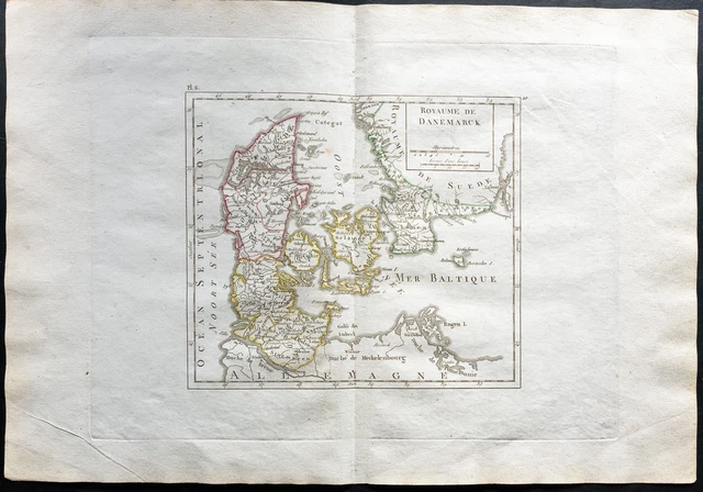 1807 - ANCIENT Map of the Kingdom of Denmark - Antique Map of Denmark £ ...