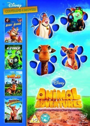 DISNEY ANIMAL ADVENTURES Home On The Range,The Wild,G-Force 4 Film DVDS ...