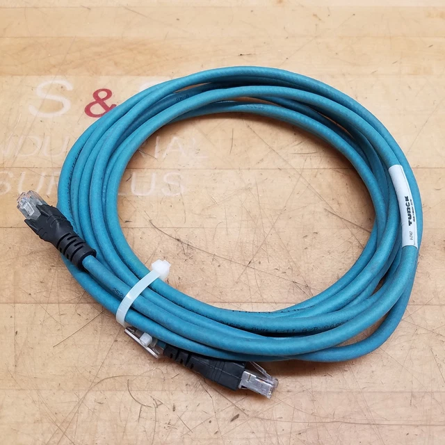 TURCK RJ45S RJ45S 845-5M Double Ended Cordset, 8 Pin Straight Male ...