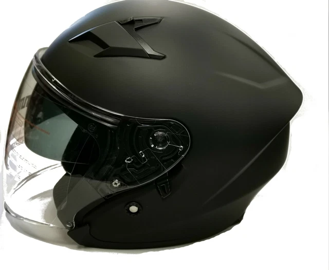 CASQUE HELMET JET EMM Double Visière Pour Ville Adventure Moto Scooter ...