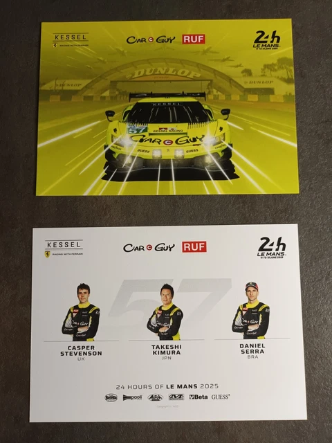 UNE CARTE FERRARI 296 LMGT3 # 57 Kessel Racing 24 Heures Du Mans 2025 ...