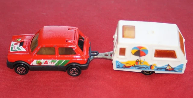 MAJORETTE MADE IN France = Autobianchi A112 + Caravan St Tropez T.b.e # 1/55 EUR 14,50 - PicClick FR