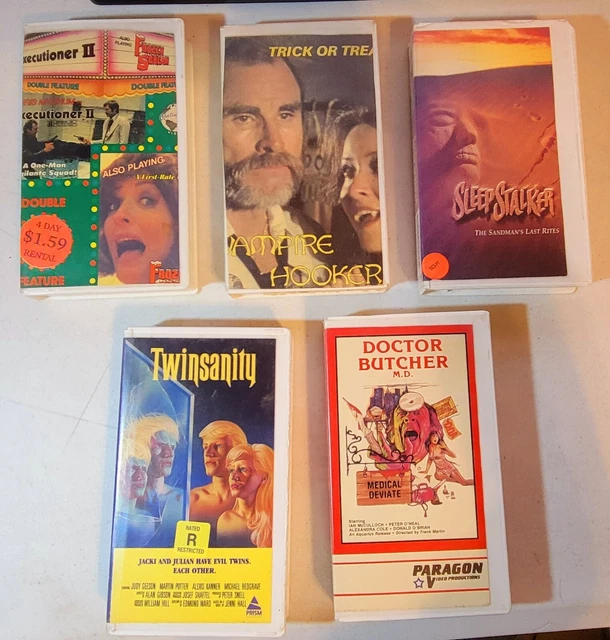 HORROR VHS CLAMSHELL Movie Lot | 5ct | Twinsanity | Dr. Butcher MD ...