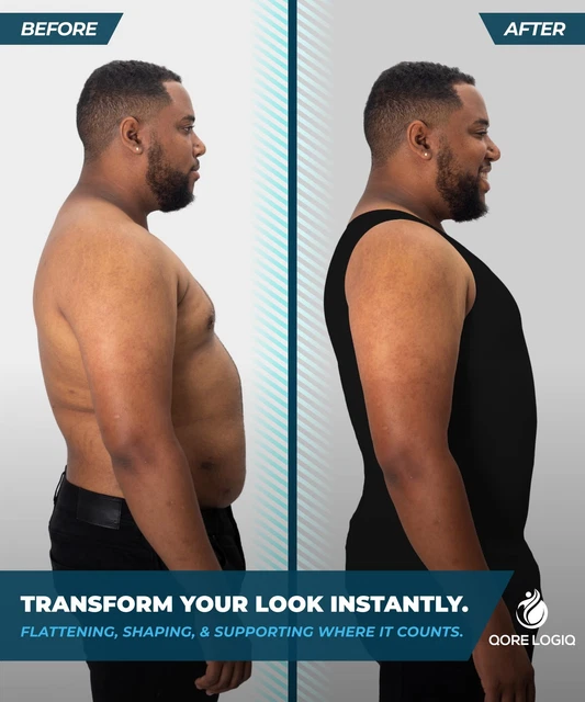 GYNECOMASTIA COMPRESSION SHIRTS for Men - Sleeveless Slimming ...