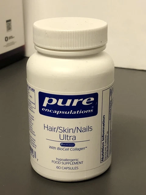 PURE ENCAPSULATIONS HAIR/SKIN/NAILS Ultra With Biocell Collagen 60 ...