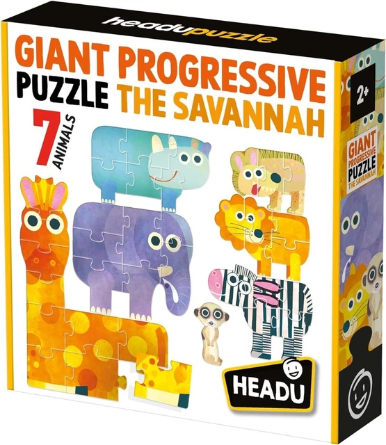 JEU PUZZLE GIANT Progressive Puzzle The Savannah Pour Enfants 2+ EUR 30 ...