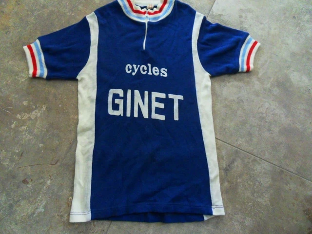 MAILLOT CYCLISME VELO Vintage Cycles Ginet Annees 80 Made In ...