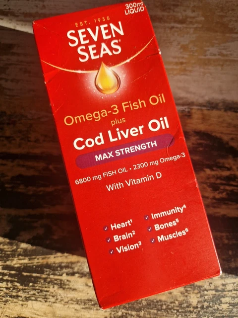 SEVEN SEAS OMEGA 3 Cod Liver Oil 300ml £10.00 - PicClick UK