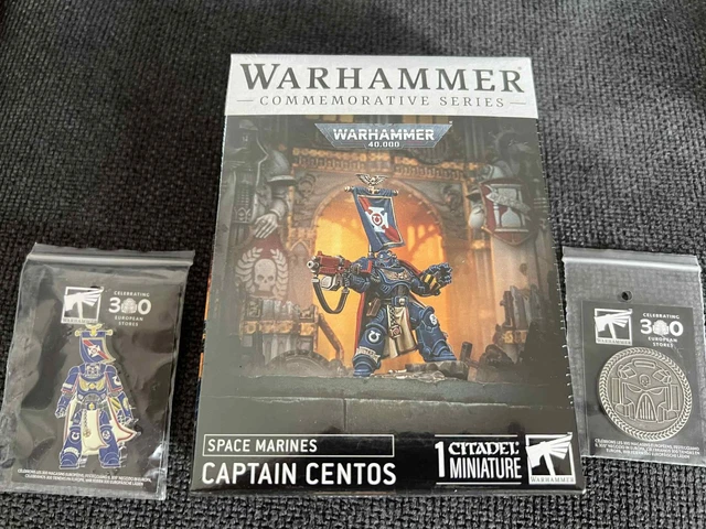 CAPTAIN CENTOS SPACE Marine Warhammer 40k + Pin + Münze Commemorative ...
