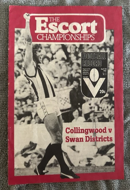 THE ESCORT CHAMPIONSHIPS Football Record April 20th 1982 $39.38 ...