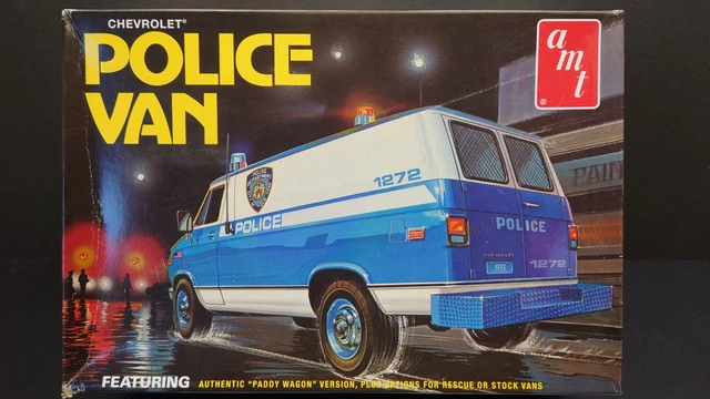 AMT 1970 CHEVY Police Van - 1/25 Scale Model Kit Collection Lot 67 £41. ...