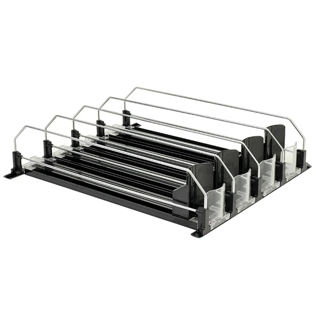 CANNED BEVERAGE PUSH Rack Drink Organizer Dispenser Spring Push ...