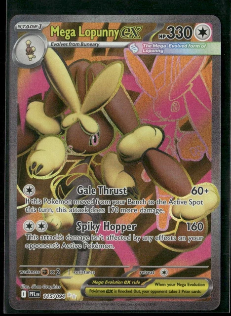 MEGA LOPUNNY EX Ultra Rare ME02: Phantasmal Flames 115/094 NM £6.20 ...