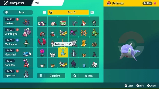 POKÉMON SHINY DELFINATOR #292 Pokemon Karmesin Purpur Scarlet Nintendo ...