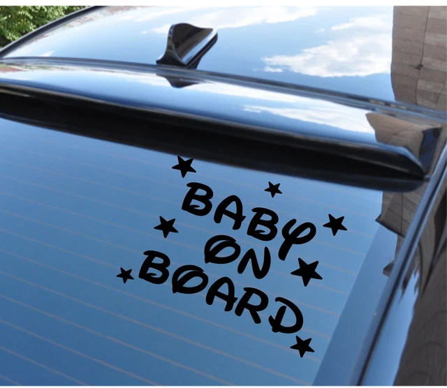 BABY ON BOARD Funny Car Child Children Window Bumper £2.30 - PicClick UK