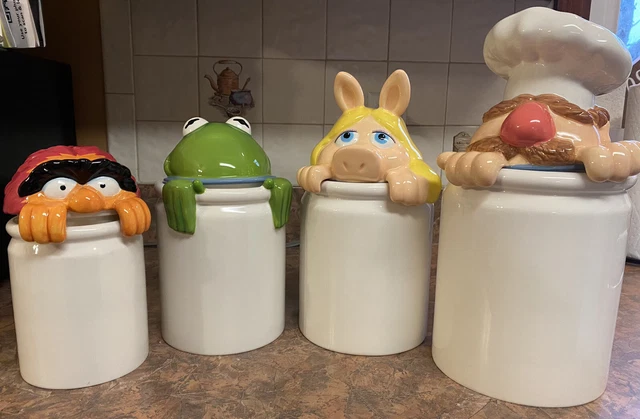 DISNEY DIRECT MUPPETS Canisters Cookie Jar set Kermit, Miss Piggy ...