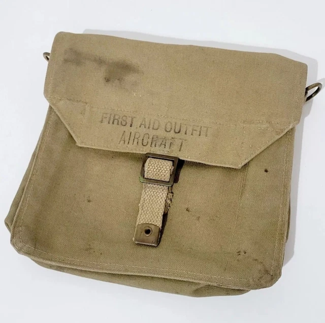 WW2 1941 AIRCRAFT First Aid Kit Bag Raf Bomber Crew Wwii British Army ...