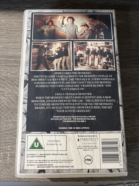 THE MONKEES - Volume 3 Television Series : VHS Video - Columbia ...