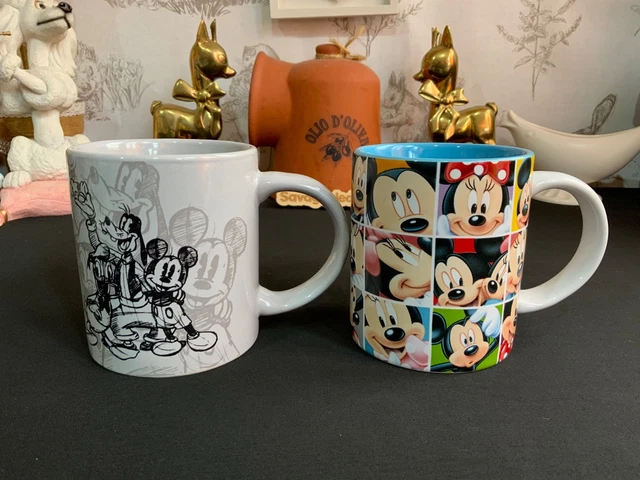 2 X MICKEY Mouse Jerry Leigh Sketch Coffee Mug Cup Ceramic Disney £19. ...