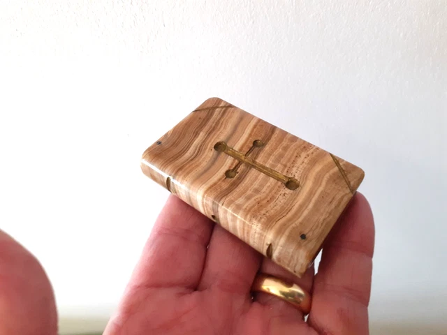 A VICTORIAN MARBLE Bible Book Design Paperweight c1880 £29.99 - PicClick UK