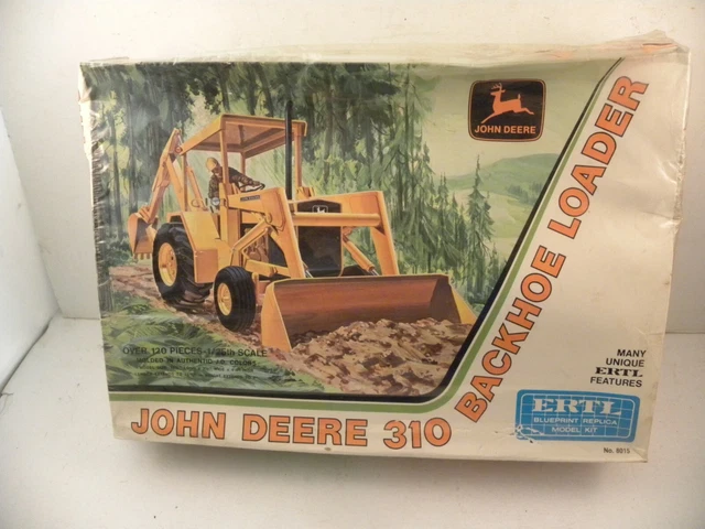 1970S JOHN DEERE 310 Backhoe Loader Blueprint Replica Model Kit (Ertl ...