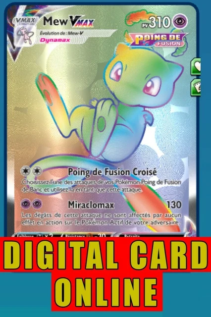 MEW VMAX RAINBOW V max Star Pokemon Online TCG Card digital 268 / 264 ...