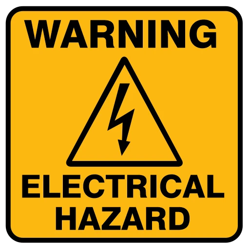 WARNING ELECTRICAL HAZARD Picto Sticker 100mm x 100mm $5.00 - PicClick AU