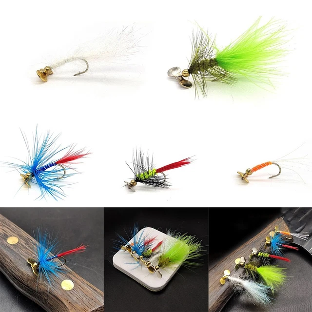 FLY-FISHING LEURRE HÉLICE Spinner-Bait Swim-Bait Redfin Rayé Bass ...