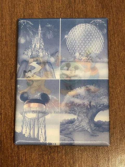 RARE WALT DISNEY World WDW 2000 LENTICULAR Future Hand in Hand Button ...