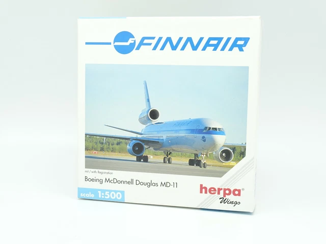 HERPA AEREO AIRLINES 1/500 - Boeing Mcdonnell Douglas MD-11 Finnair EUR 58,82 - PicClick IT